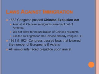 Immigrants in America.ppt
