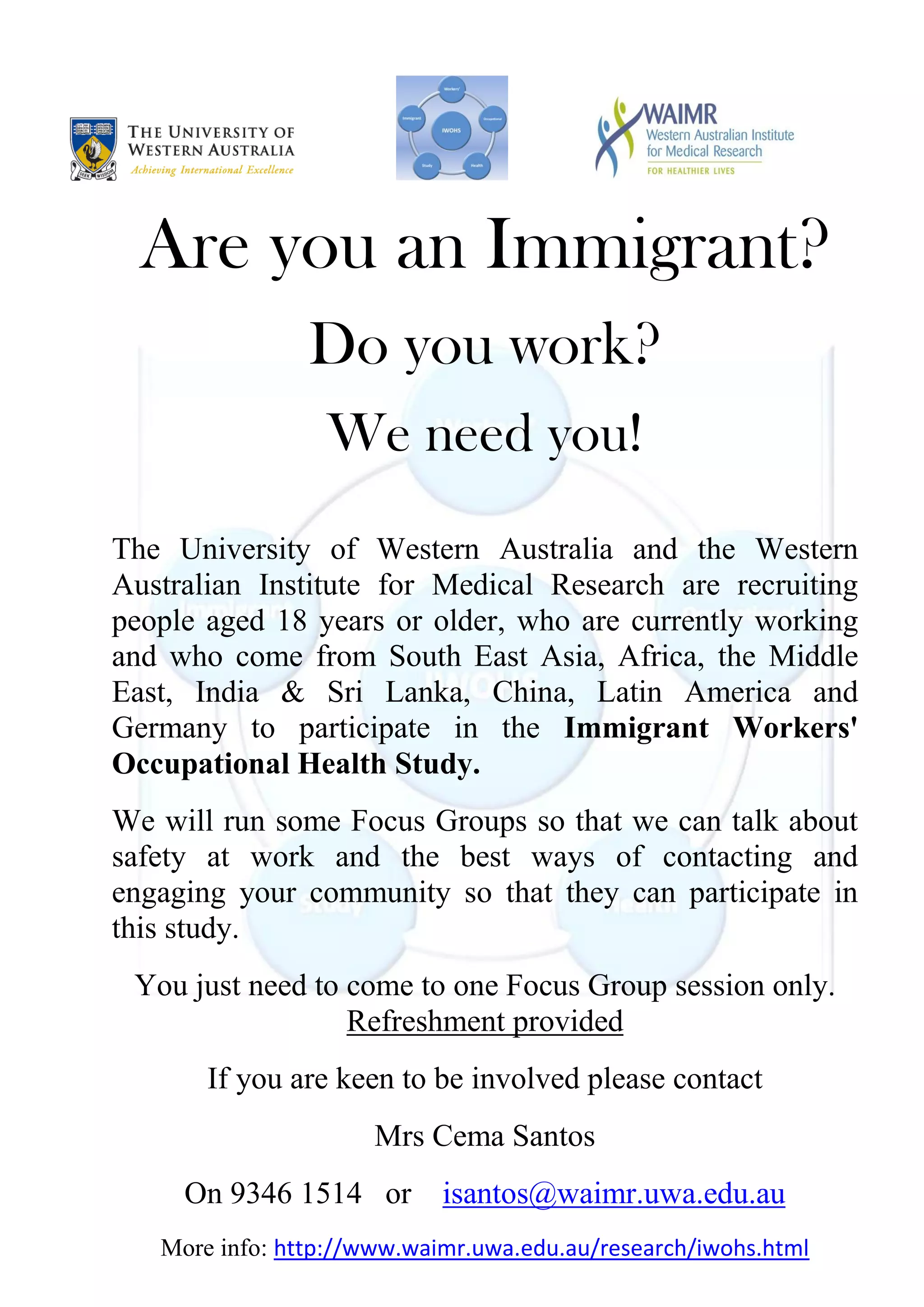 Immigrant workers perception and awareness of risk in the workplace ...