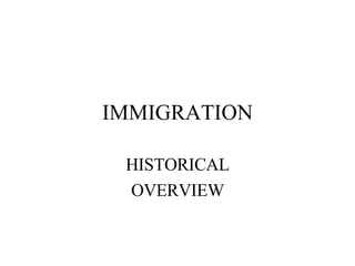 Immigration | PPT