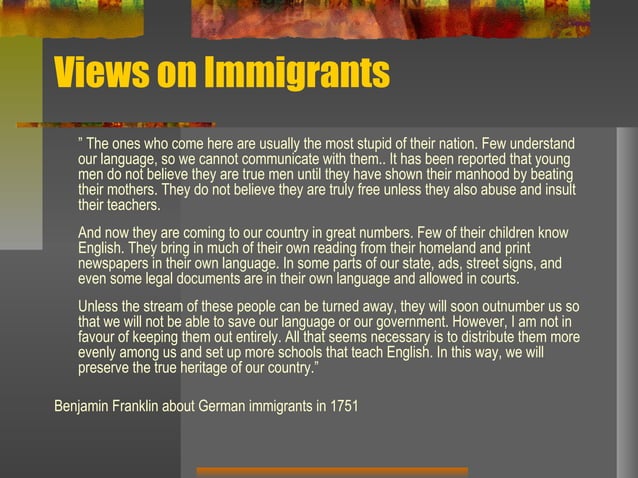Immigration - A Summary for Grades 5-8 | PPT