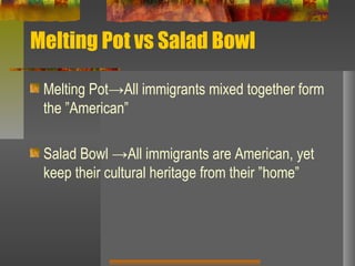 Immigration - A Summary for Grades 5-8 | PPT