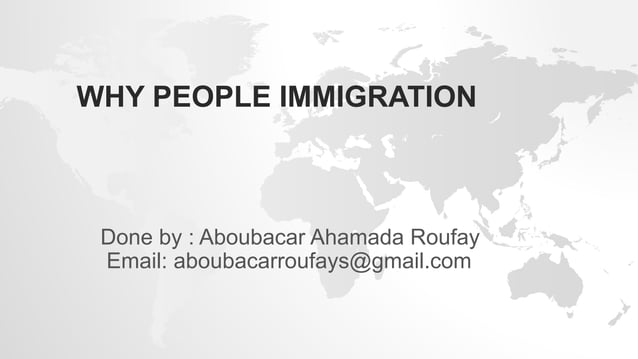 Why People Immigrate | PPTX