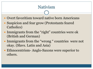 Immigration reasons a presentation on details | PPT