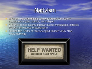 Immigration And Nativism Presentation Final | PPT | Politics