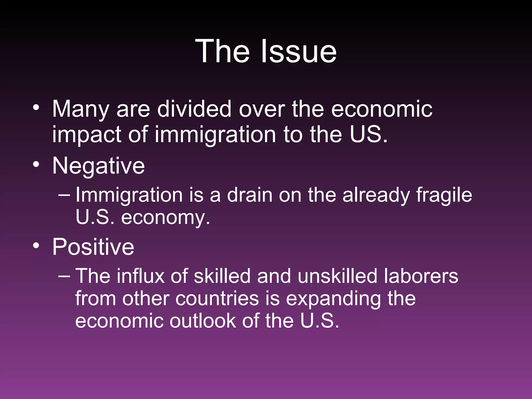 Immigration And The Economy | PPT