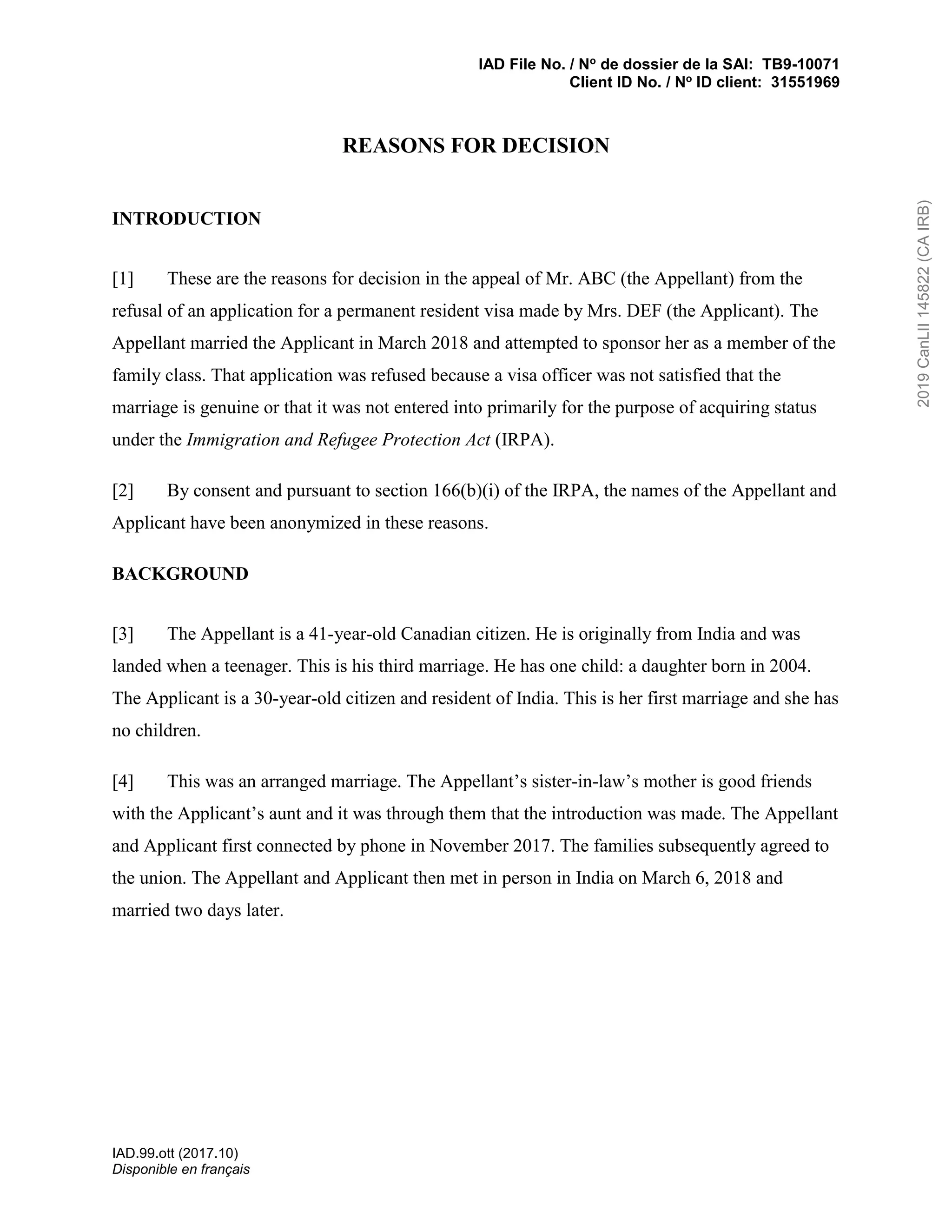 Immigration appeal | Law Office Brampton | PDF