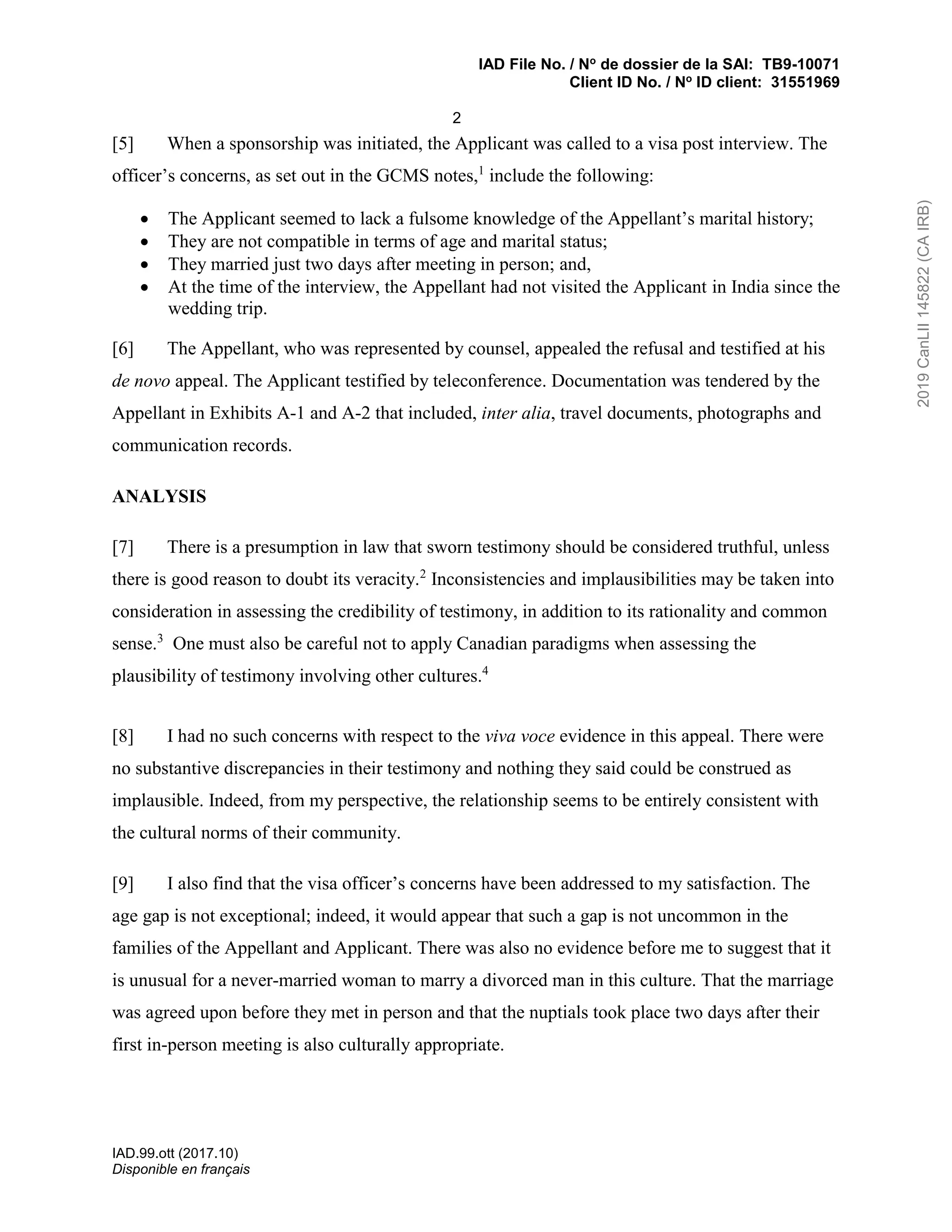 Immigration appeal | Law Office Brampton | PDF