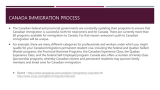 Immigration - Canada - Analysis and Recommendations | PPTX