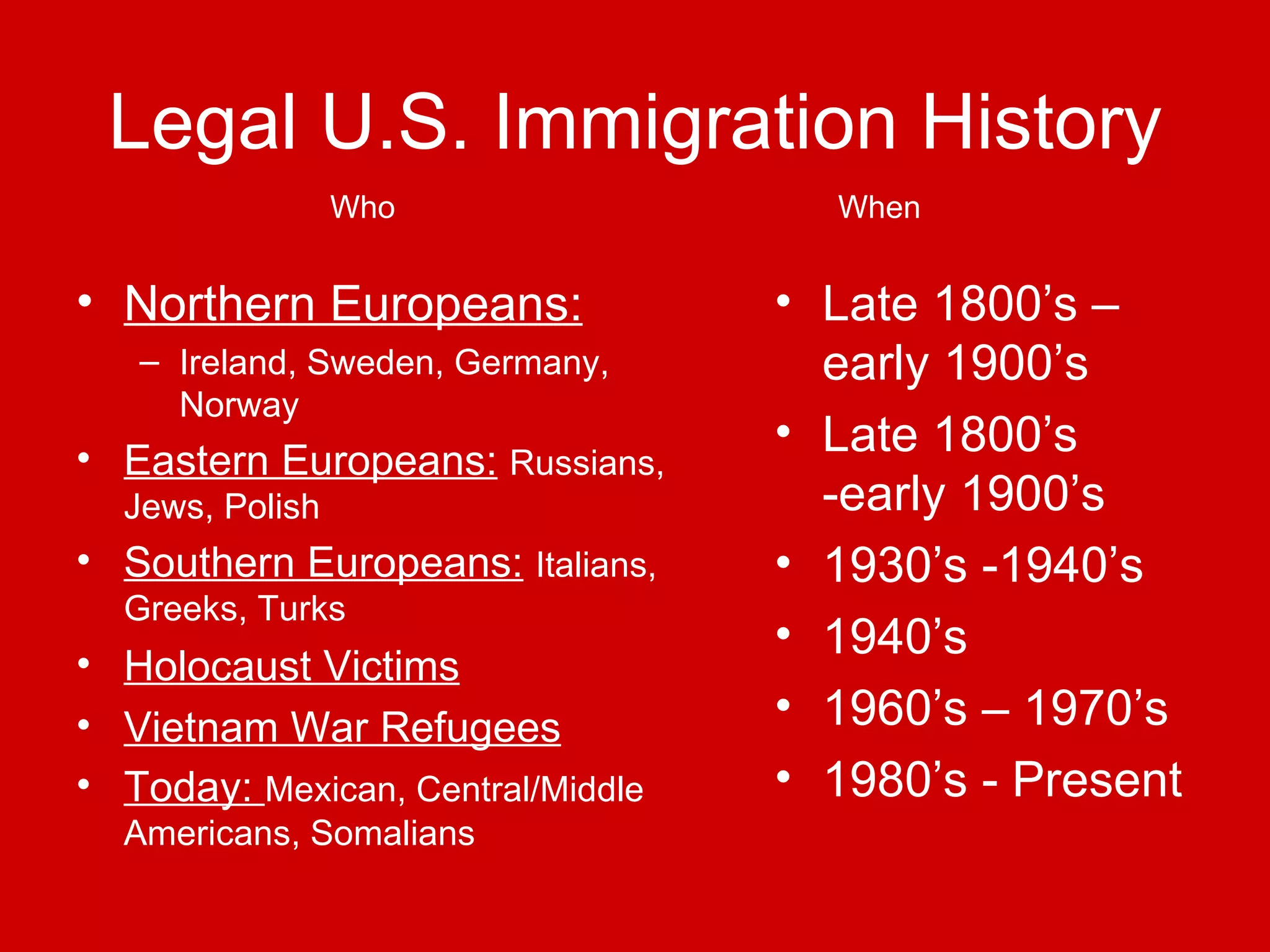 Immigration Powerpoint | PPT