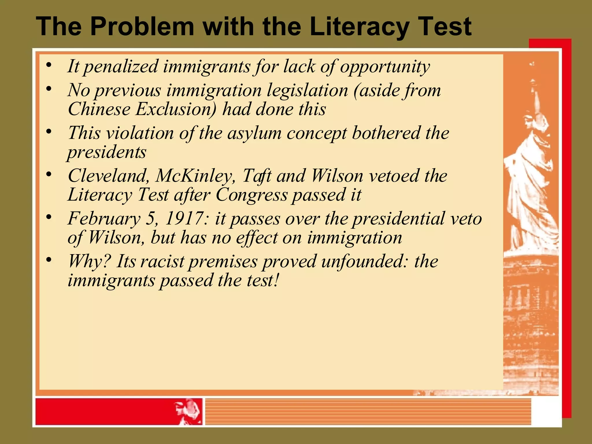 Immigration Regulation and Restriction, 1882-1921 | PPT