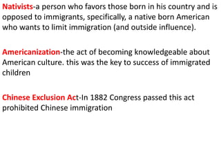 Immigration/Urbanization | PPTX