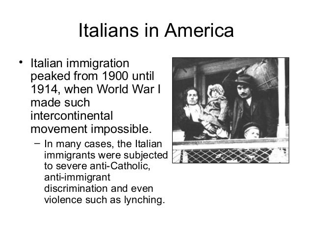 Italian Discrimination