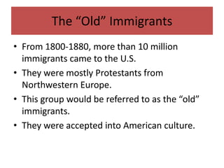 Immigration after 1880 | PPTX