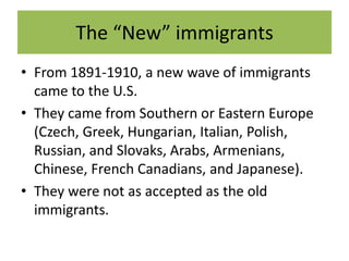 Immigration after 1880 | PPTX