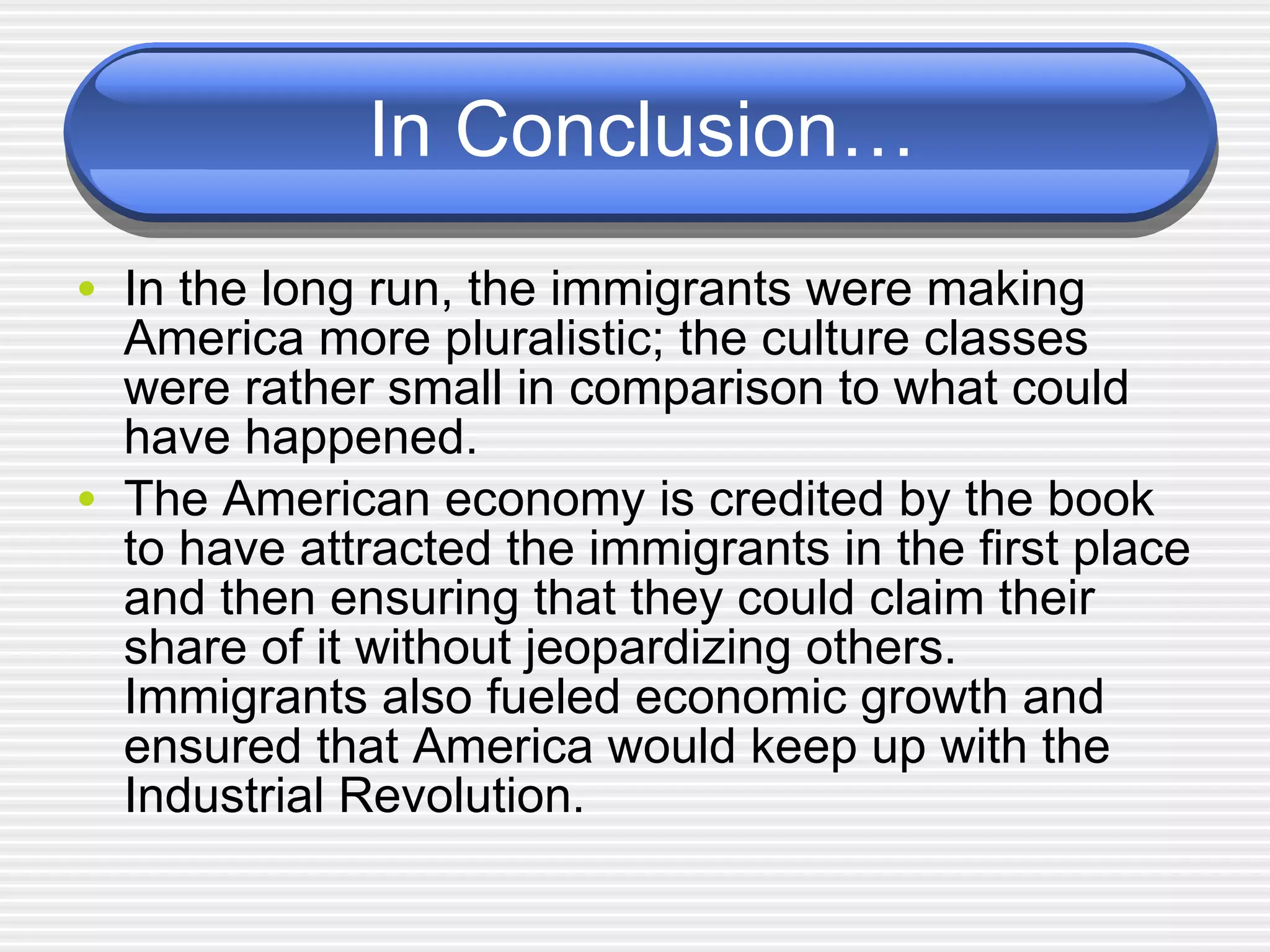 Immigration And Nativism | PPT
