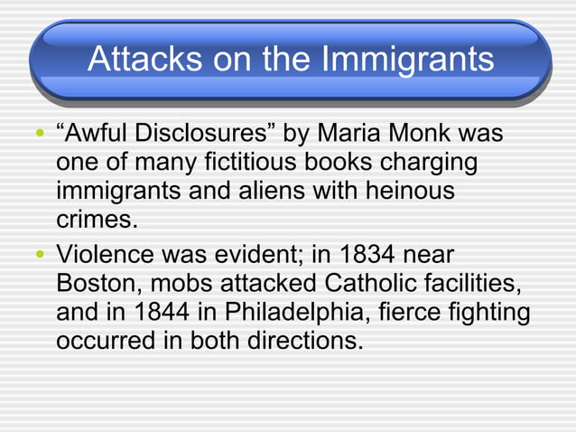 Immigration And Nativism | PPT