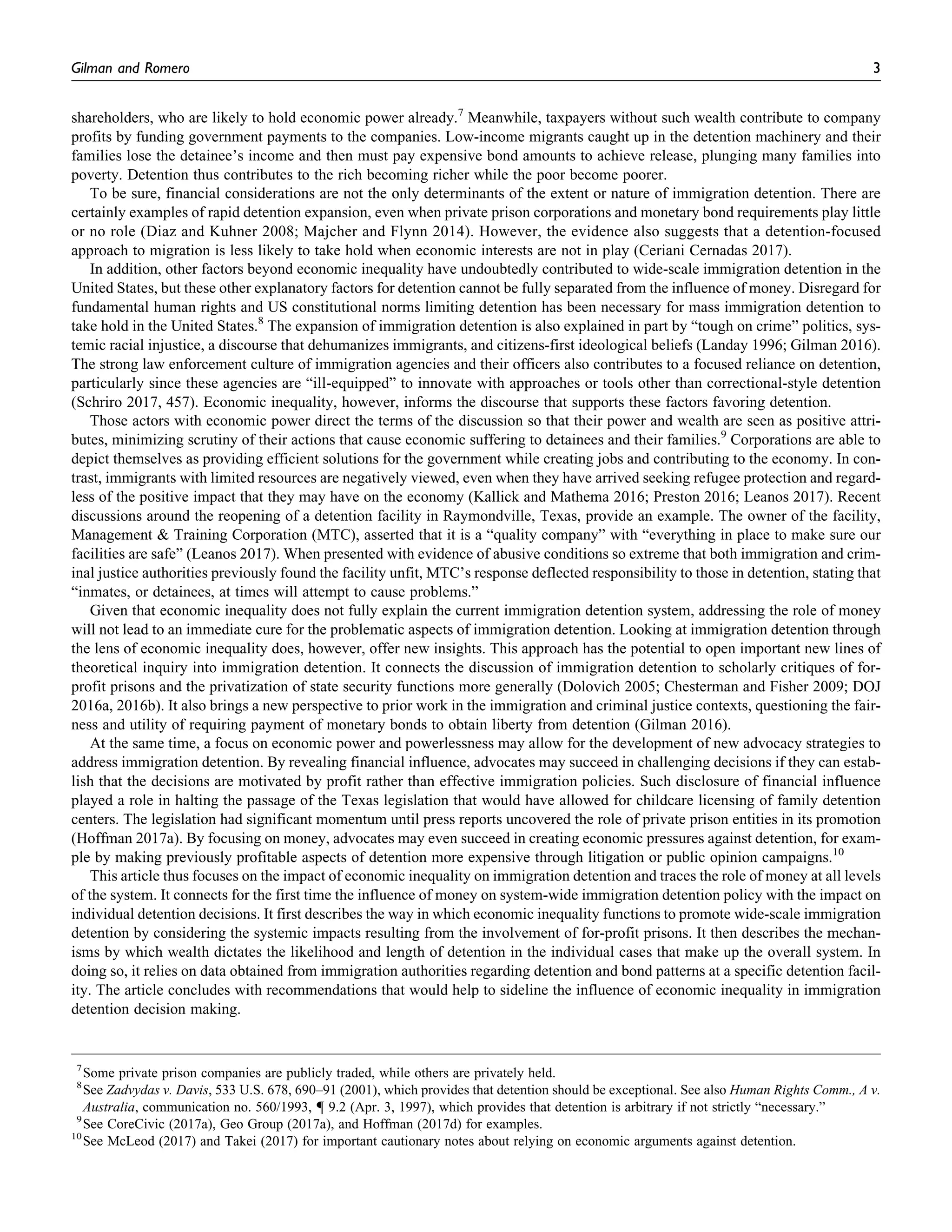 Immigration Detention INC | PDF