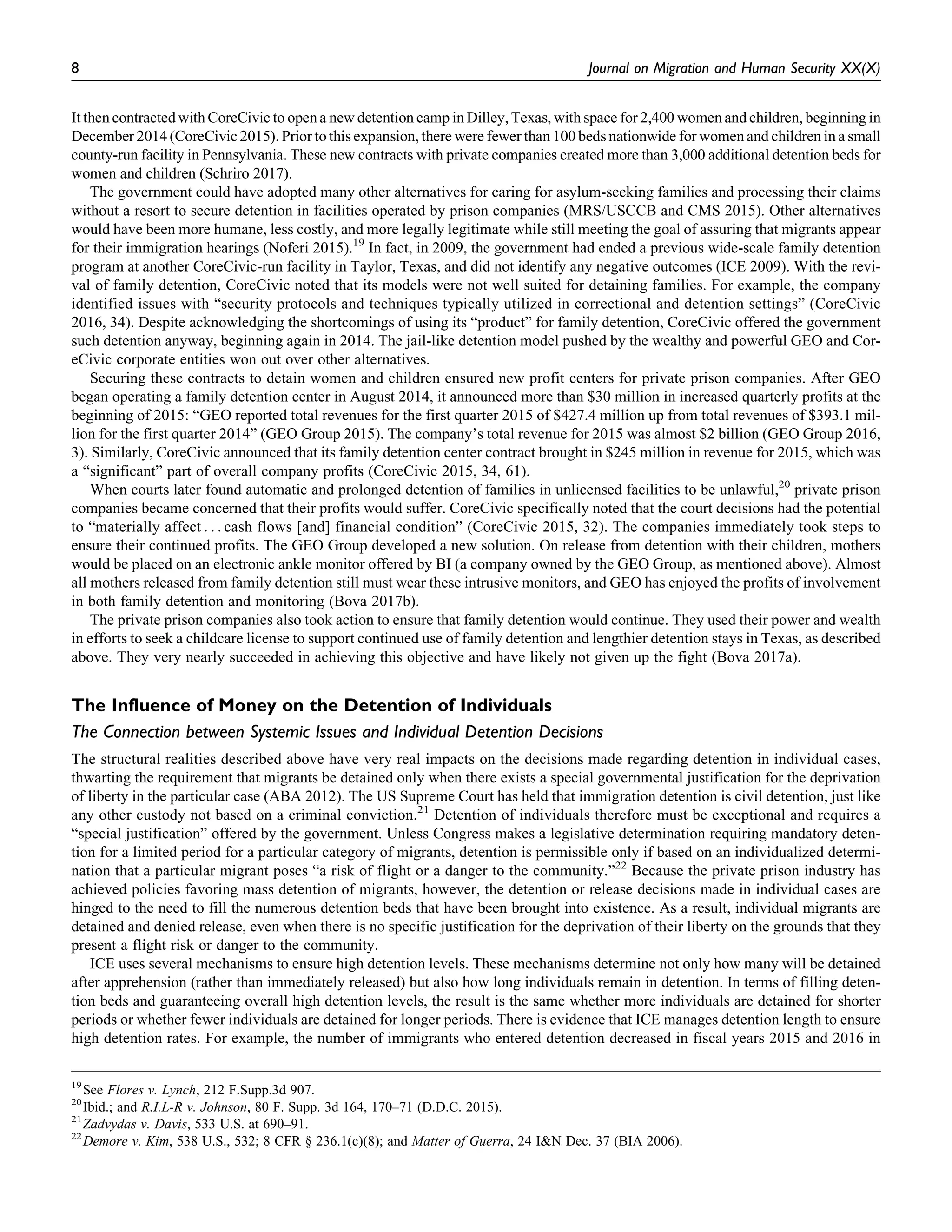 Immigration Detention INC | PDF