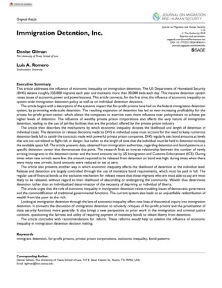 Immigration Detention INC | PDF