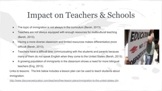 Immigration & education | PPTX | Adoption and Fostering | Parenting