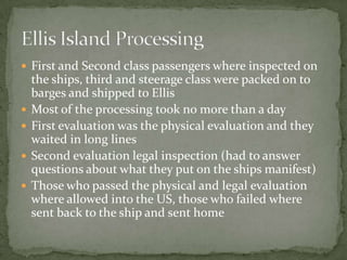 Immigration & ellis island | PPTX