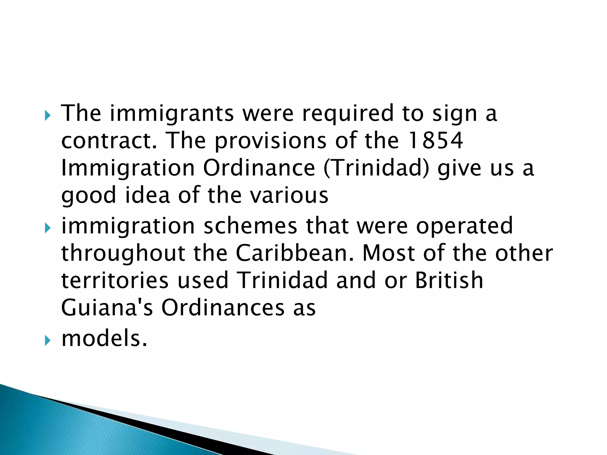 Immigration into the Caribbean in the post emancipation era. | PPTX