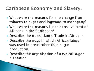 Immigration into the Caribbean in the post emancipation era. | PPTX
