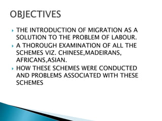 Immigration into the Caribbean in the post emancipation era. | PPTX
