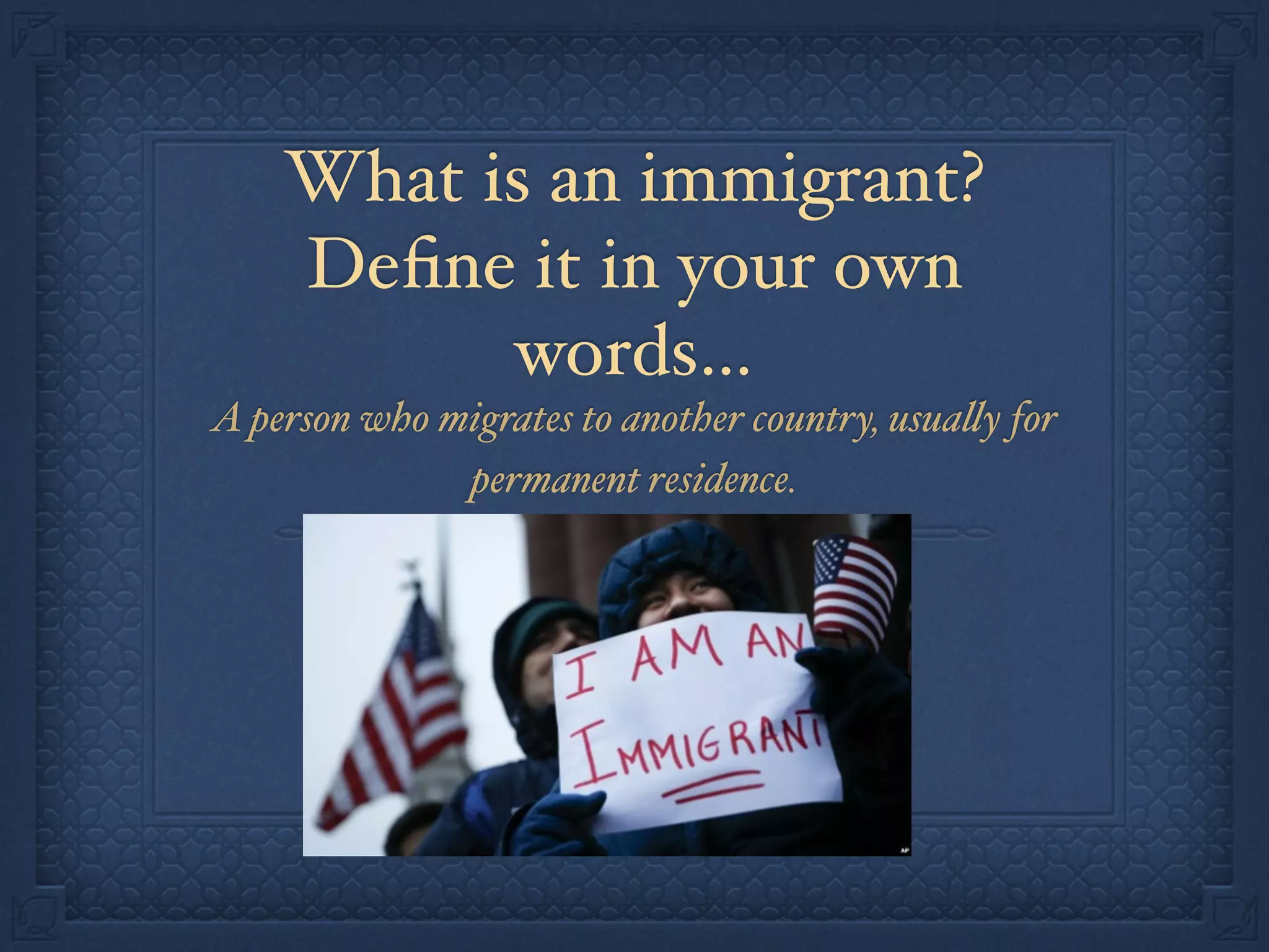 Immigration intro | PPT