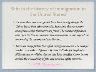 Immigration intro | PPT