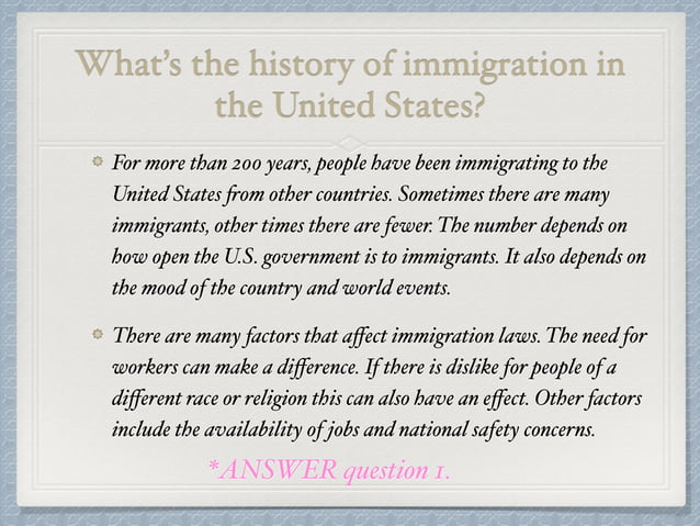 Immigration intro | PPT