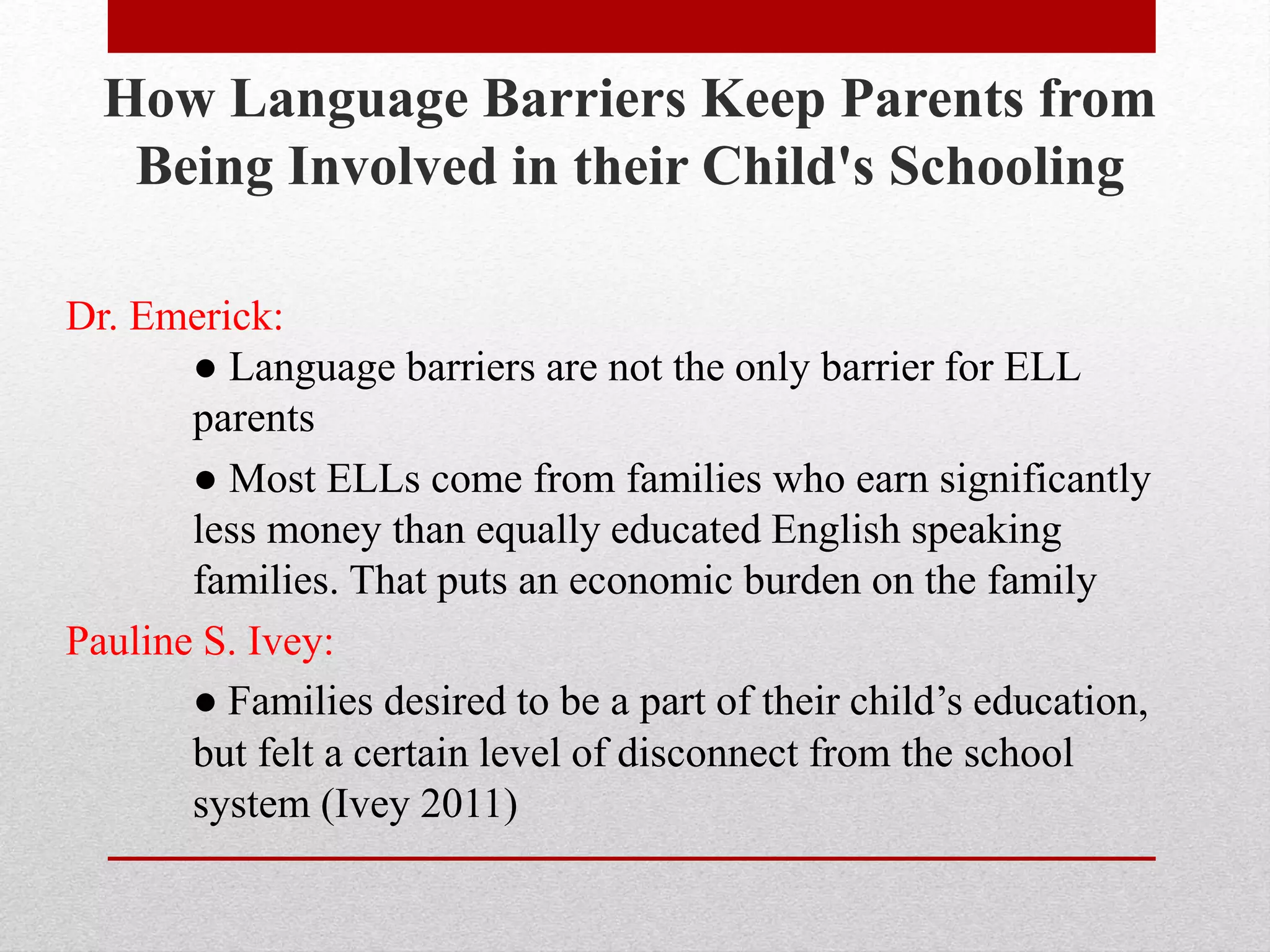 Immigration, Language Barriers, and the American Education System | PPTX