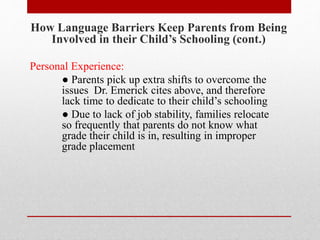 Immigration, Language Barriers, and the American Education System | PPTX