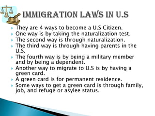 Immigration Laws | PPTX