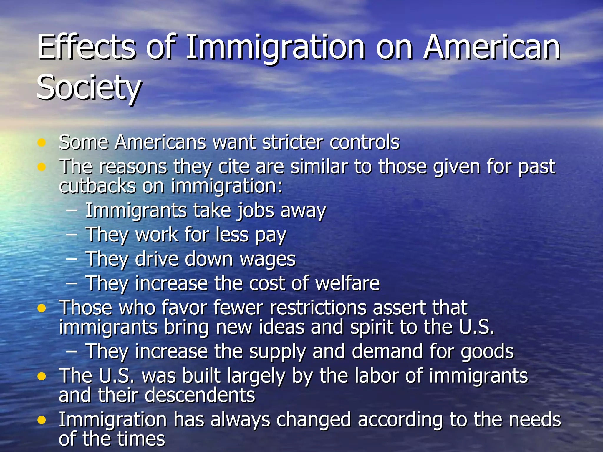 Immigration Patterns | PPT