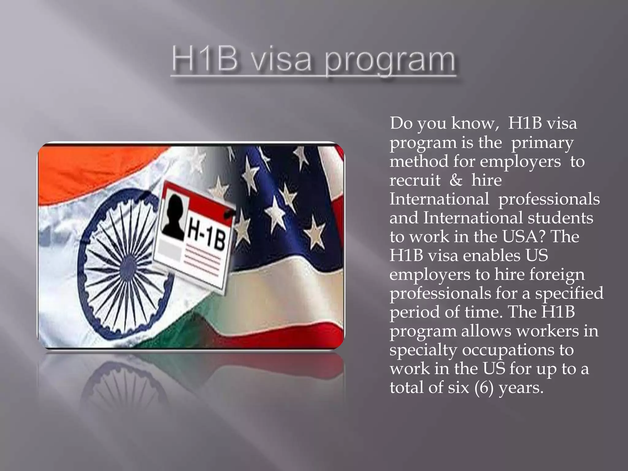 H1B visa program | PPT