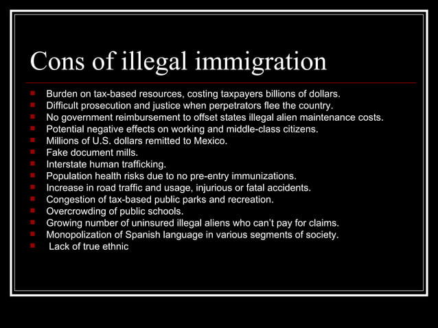 Immigration Presentation2 | PPT | Political Issues & policy | Politics