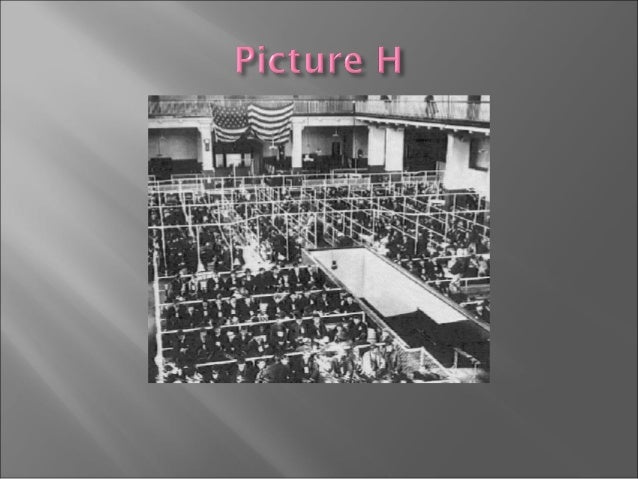 Immigration processing through ellis island