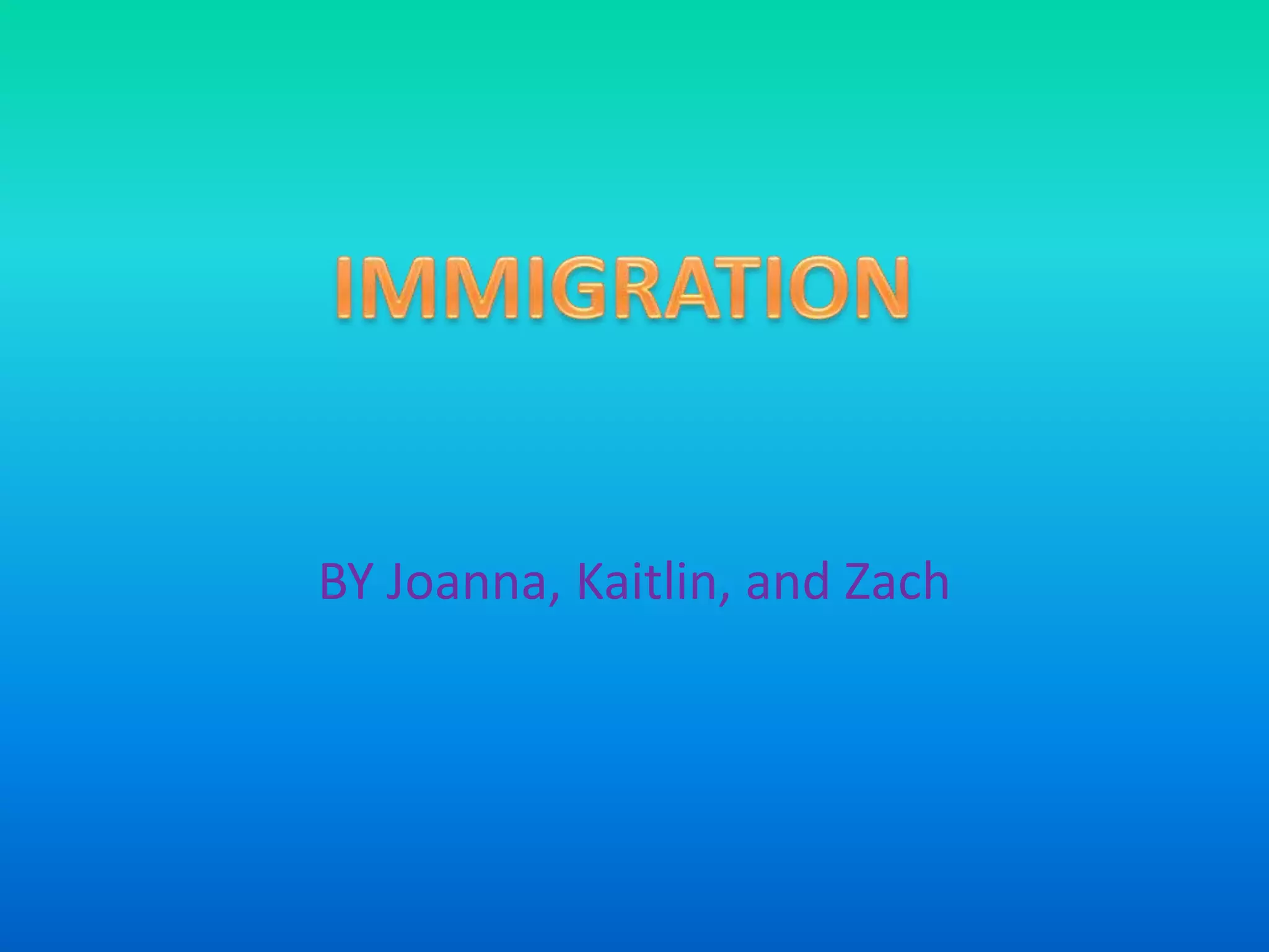 Immigration Slideshow | PPTX