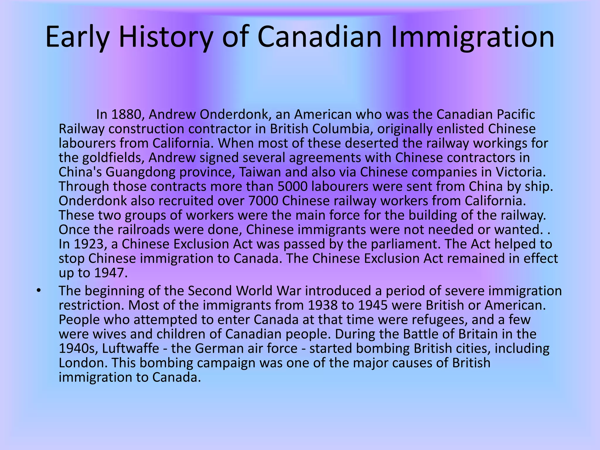 Immigration Slideshow | PPT