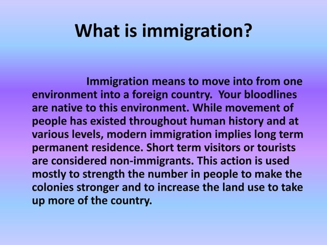 Immigration Slideshow | PPT
