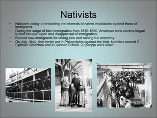 Immigration steamboat | PPT