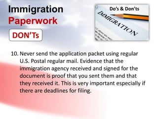 Immigration Tips | PPT