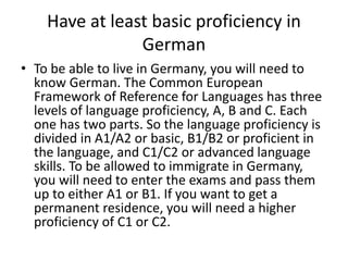 Immigration to germany | PPTX