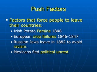 Immigration to the united states | PPT