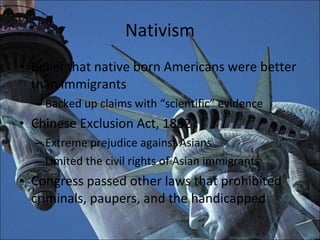 Immigration & Urbanization | PPT