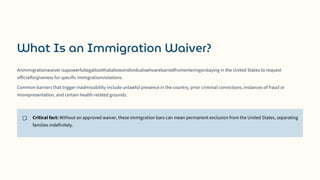 Experienced Immigration Waiver Lawyer for Smooth Approval | PDF