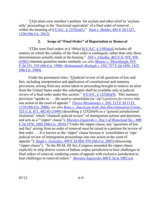 Immiigration law outline, selected topics 9th circuit 590-pages | PDF