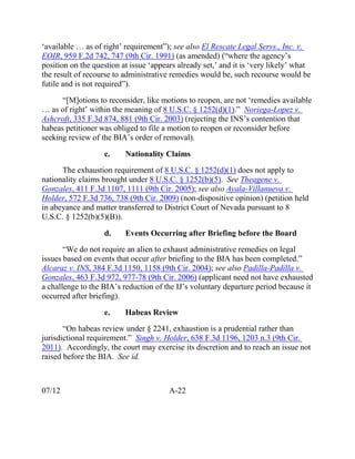 Immiigration law outline, selected topics 9th circuit 590-pages | PDF