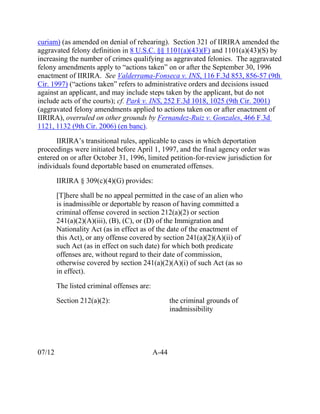 Immiigration law outline, selected topics 9th circuit 590-pages | PDF